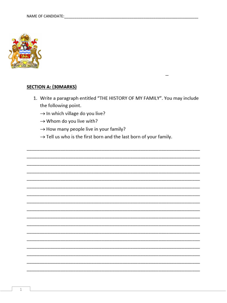 2022 Sambanyenje STD5 English | PDF | Noun | Adjective