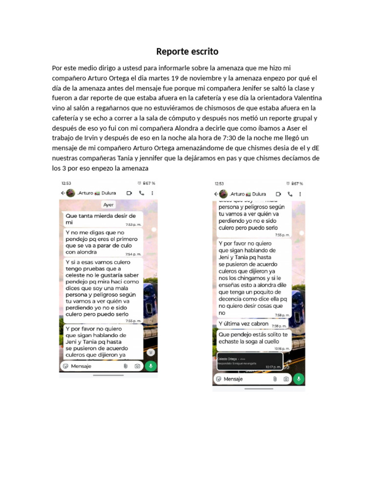 Reporte Escrito | PDF