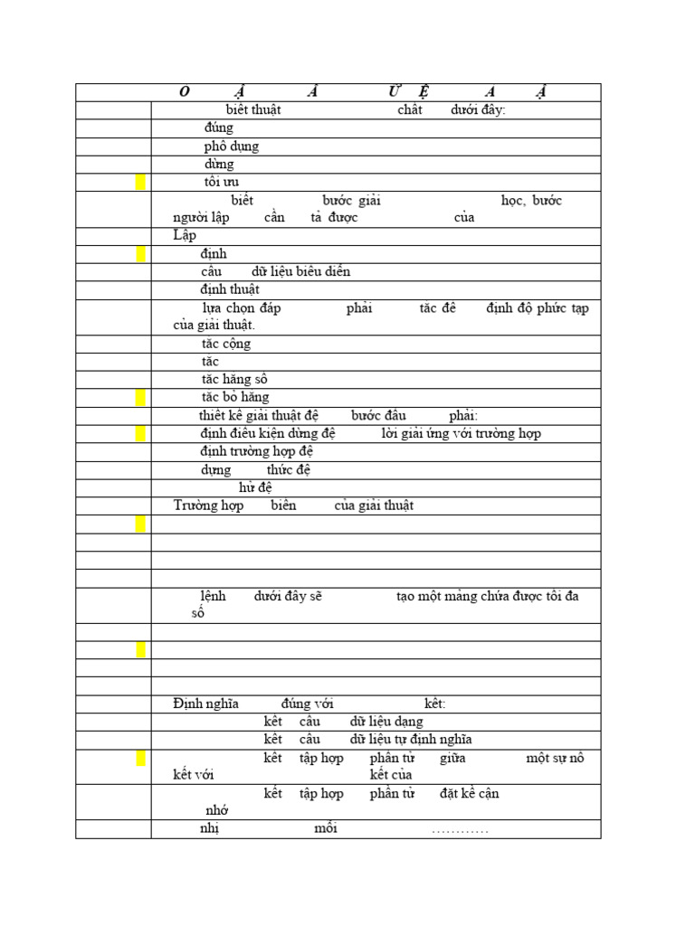 Câu hỏi ôn tập CTDL> | PDF
