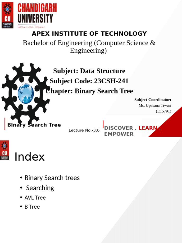Binary Search Trees Searching AVL Tree B Tree | PDF | Computer Programming | Algorithms And Data ...