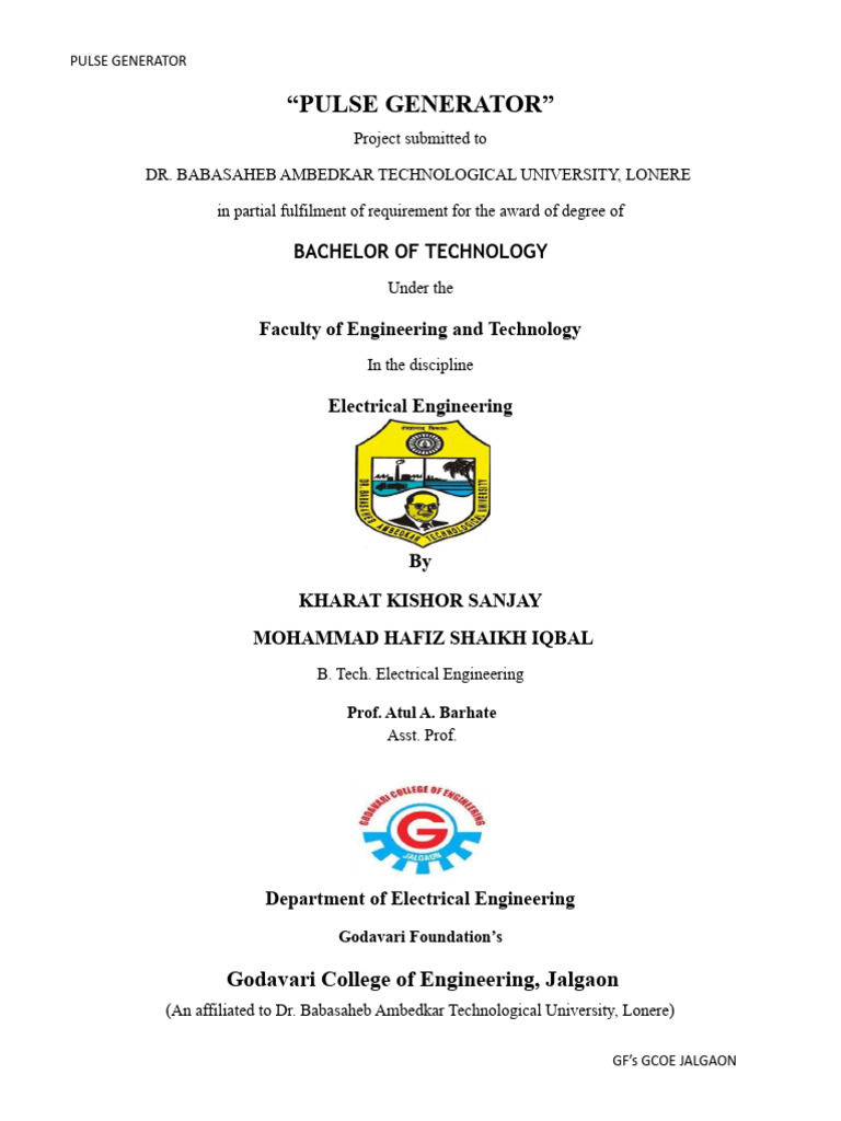 Pulse Generator (Ujt Triggered of SCR) | PDF | Capacitor | Rectifier