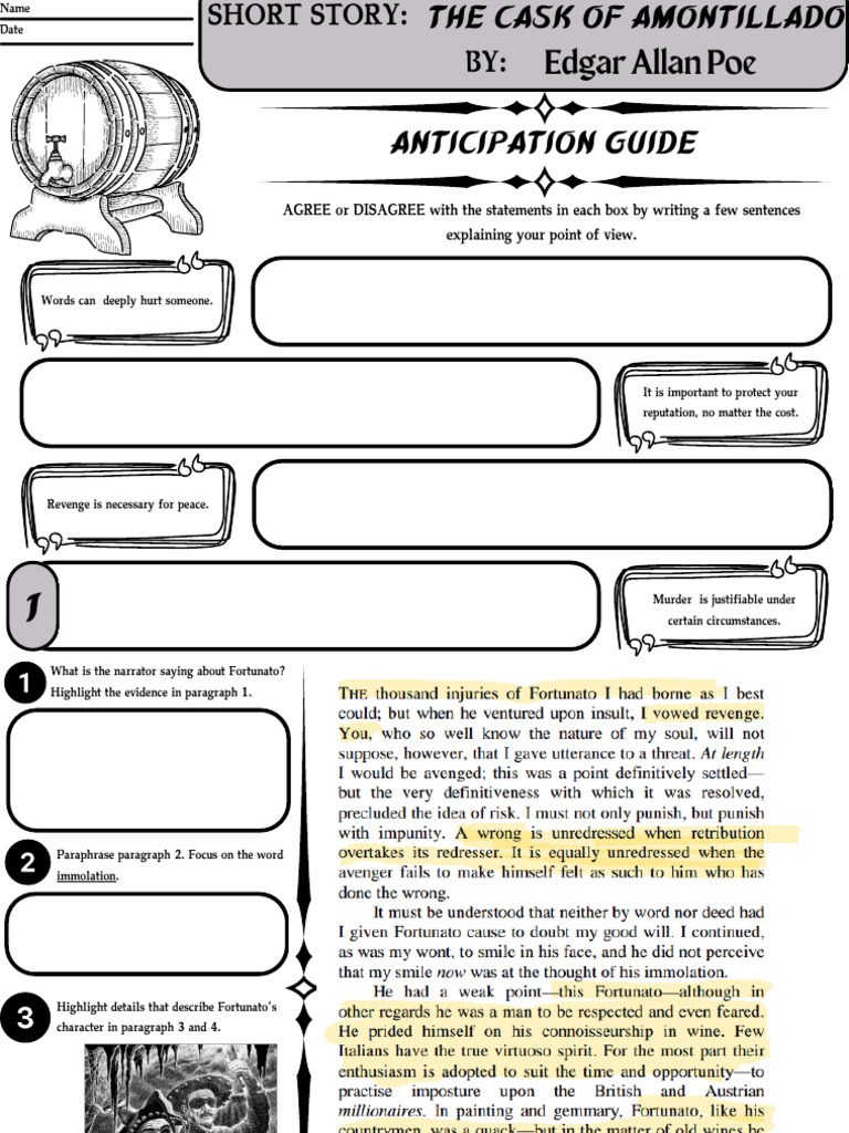 Cask of Amontillado Chunked Reading | PDF