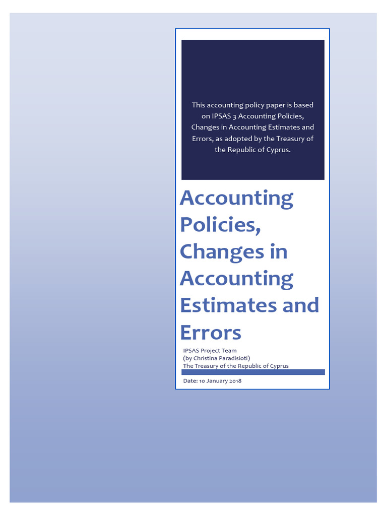 Accounting Policies and Estimates Guide | PDF | Financial Statement ...