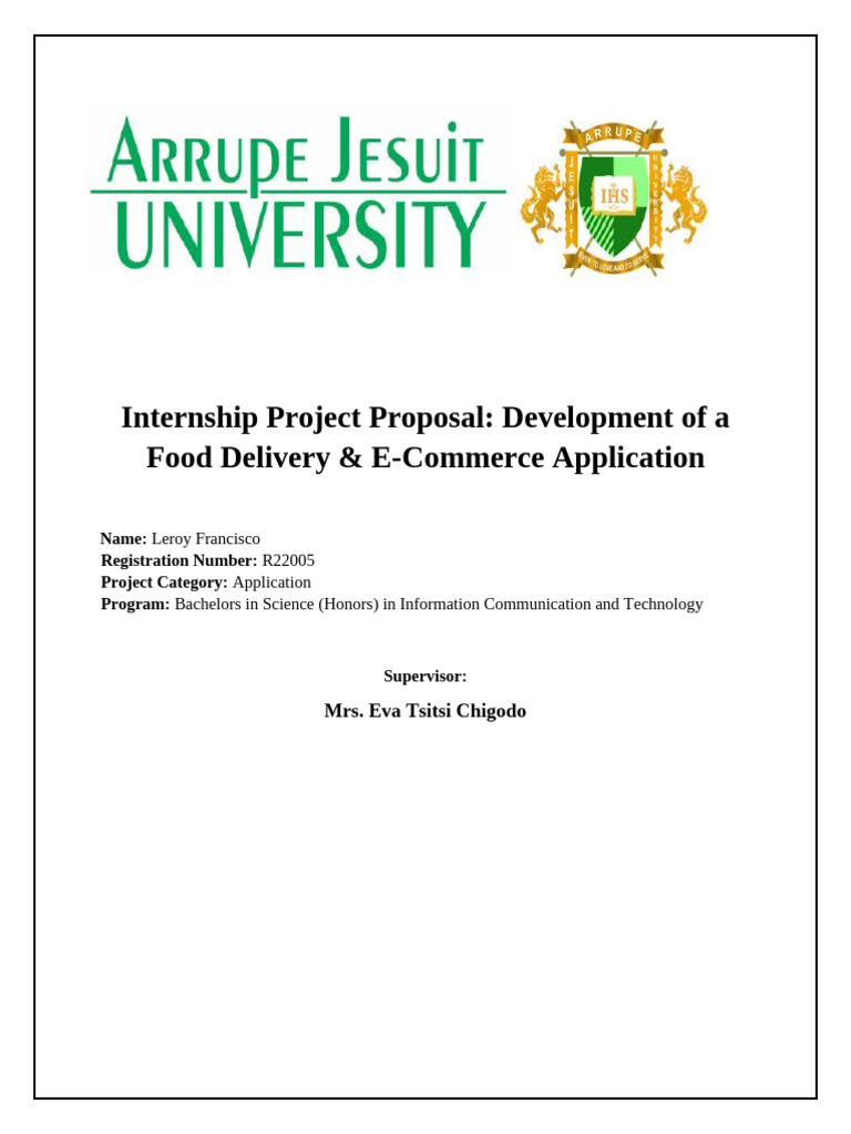Leroy Takunda Francisco Project Proposal | PDF | Usability | Information Technology