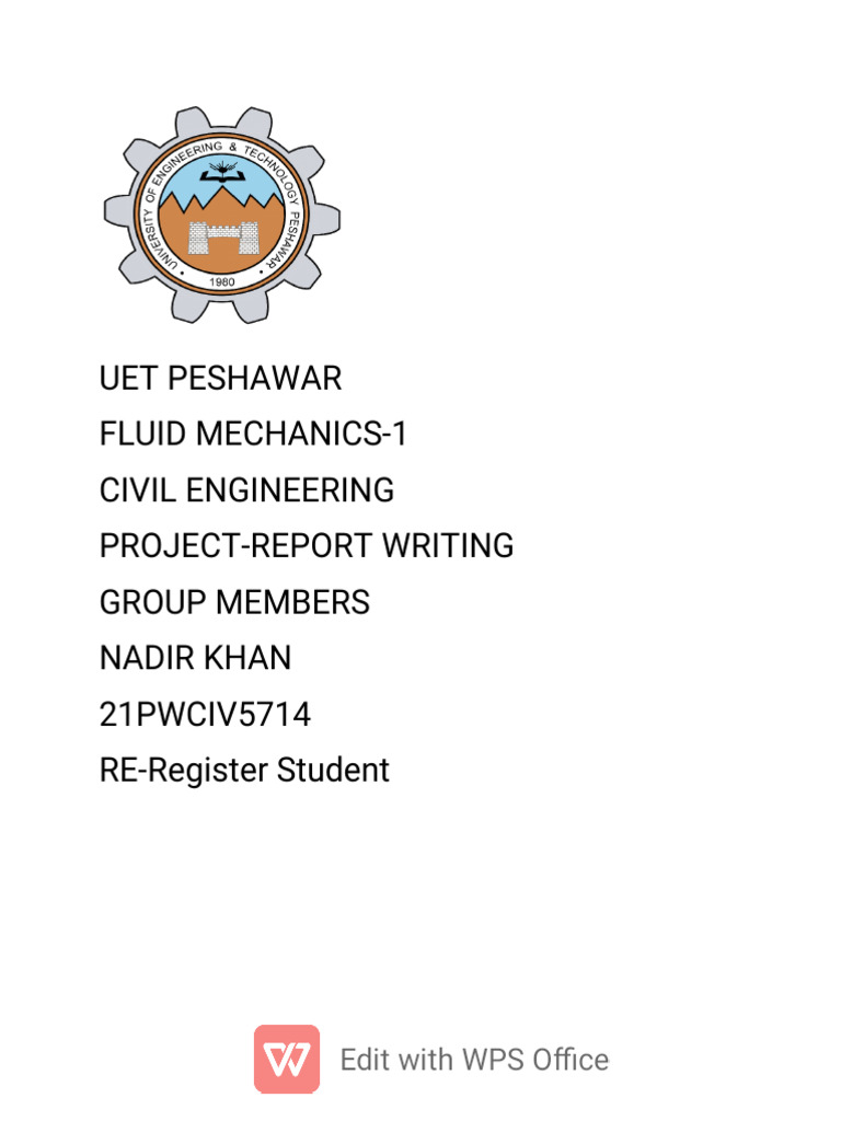 project report writing fluid | PDF
