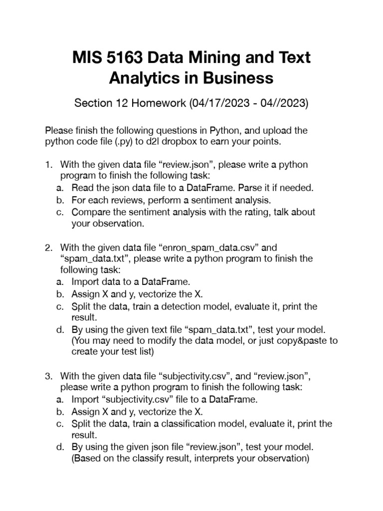Homework 12 | PDF