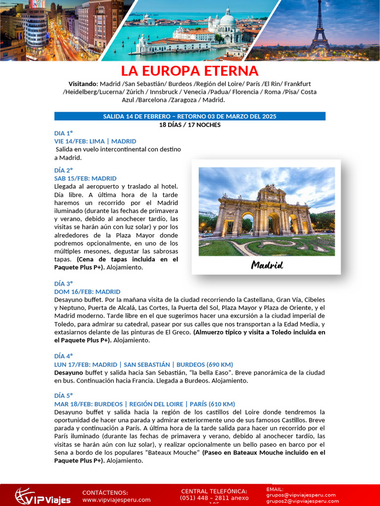 EUROPA ETERNA 14FEB - CALENDARIO VIP 2025 Web | PDF | Florencia | Madrid