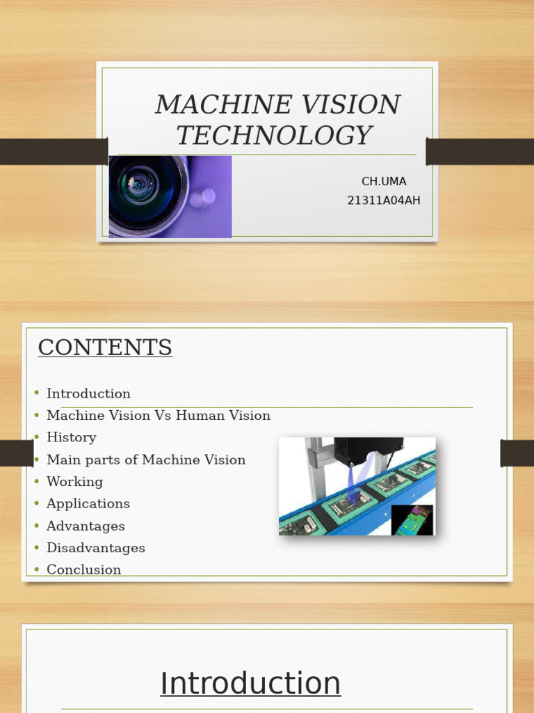 Machine Vision Technology 2 | PDF | Computer Vision | Camera