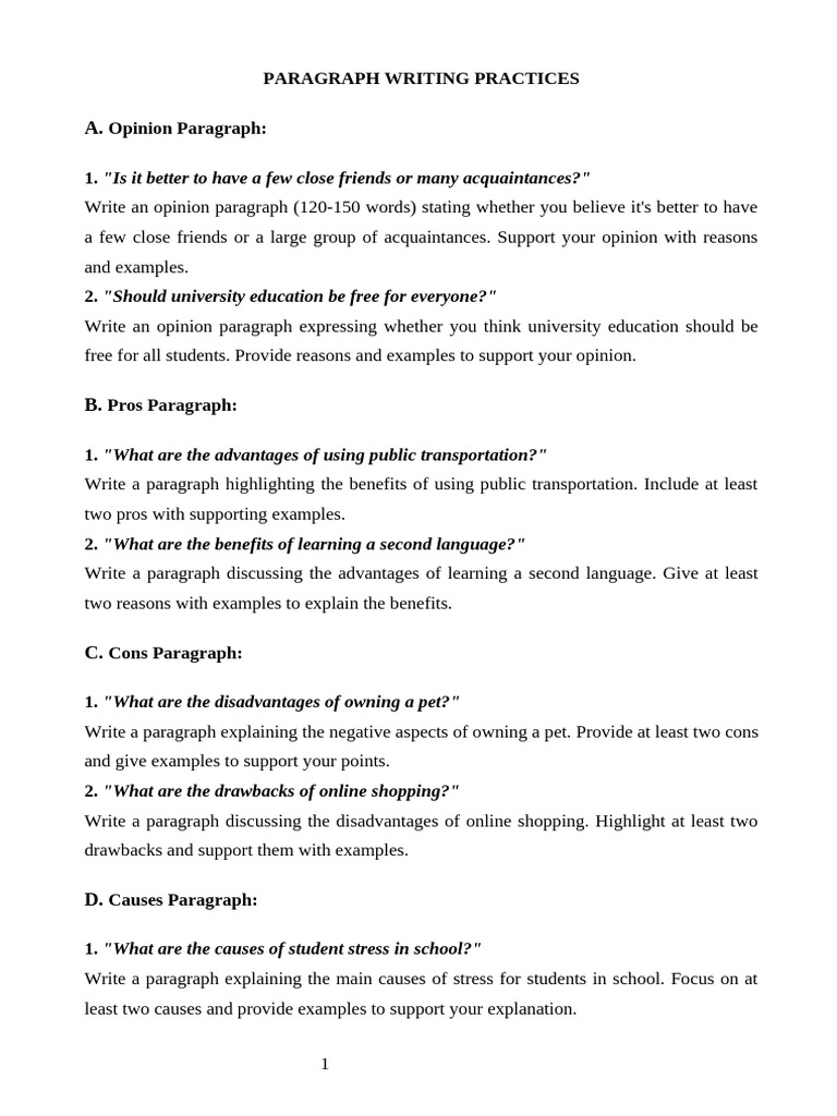 Effective Paragraph Writing Techniques | PDF