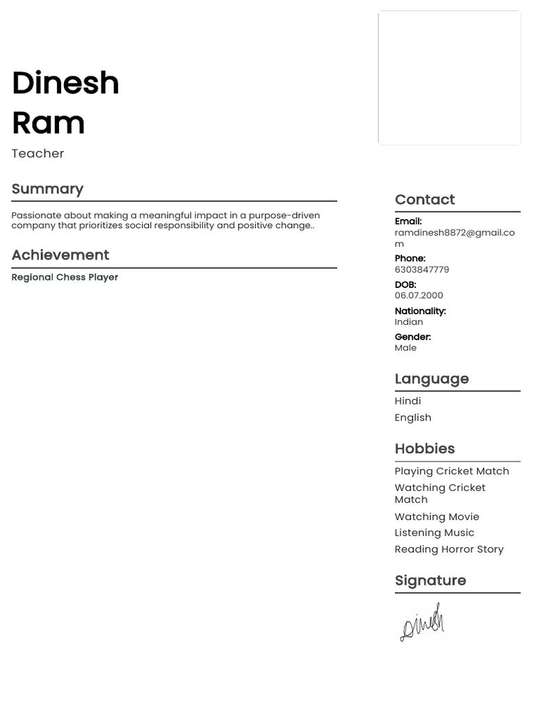 Dinesh Resume 537 | PDF