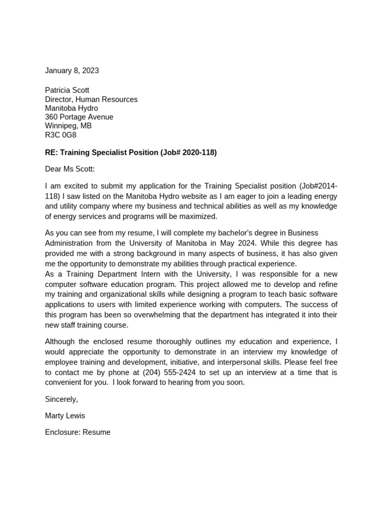 Cover Letter Samples | PDF | Social Psychology