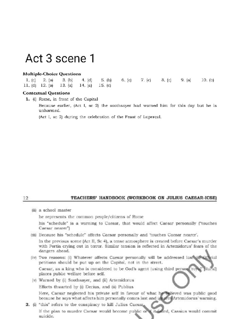 Julius Caesar Act 3 To 4 | PDF