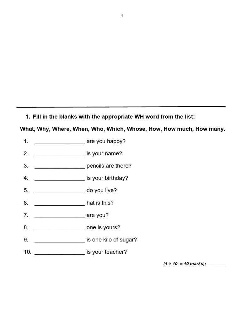 English Language Practice Worksheet | PDF | Linguistics | Grammar