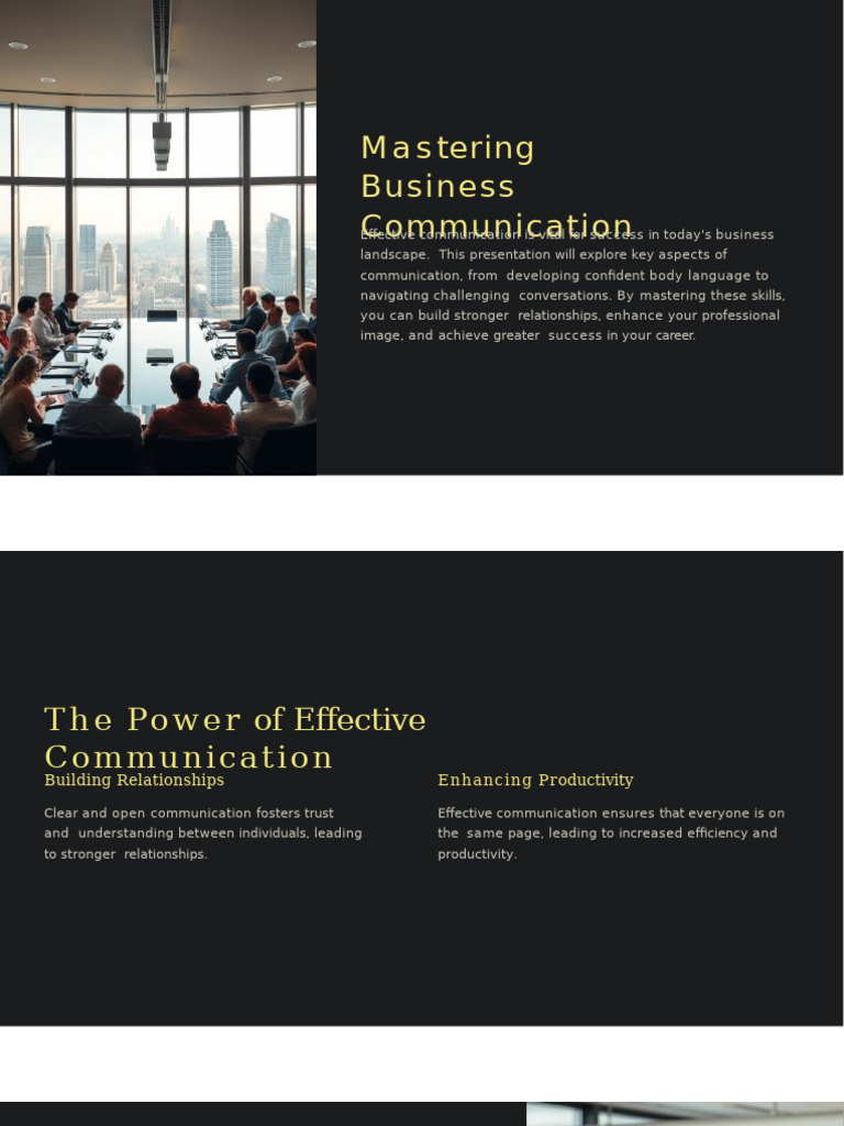 Mastering-Business-Communication | PDF | Communication | Body Language