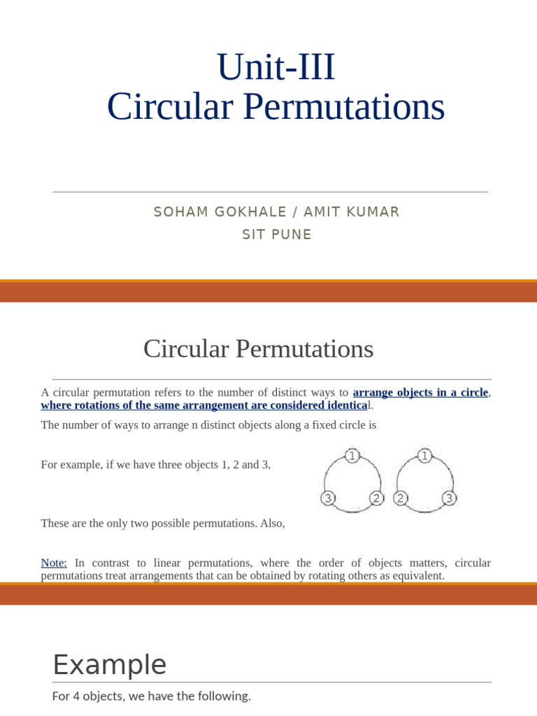 Unit 3 - Circular Permutations | PDF | Permutation | Geometry