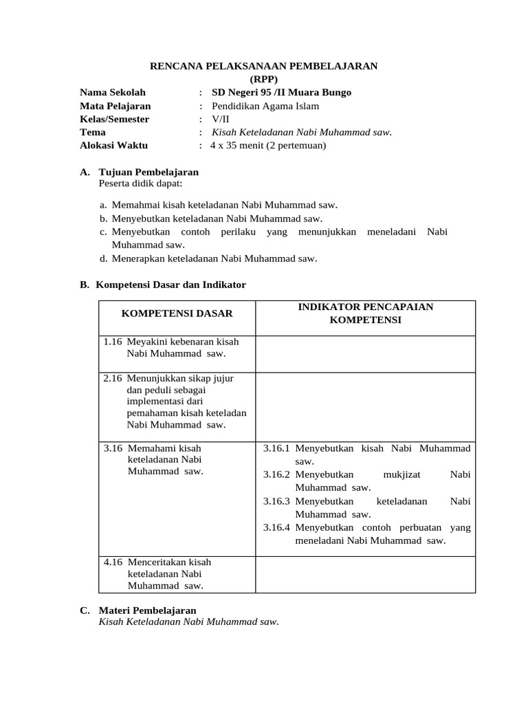 PEND AGAMA ISLAM & BUDI PEKERTI KLS.5_K13N-PENILAIAN-RPP (Rencana ...