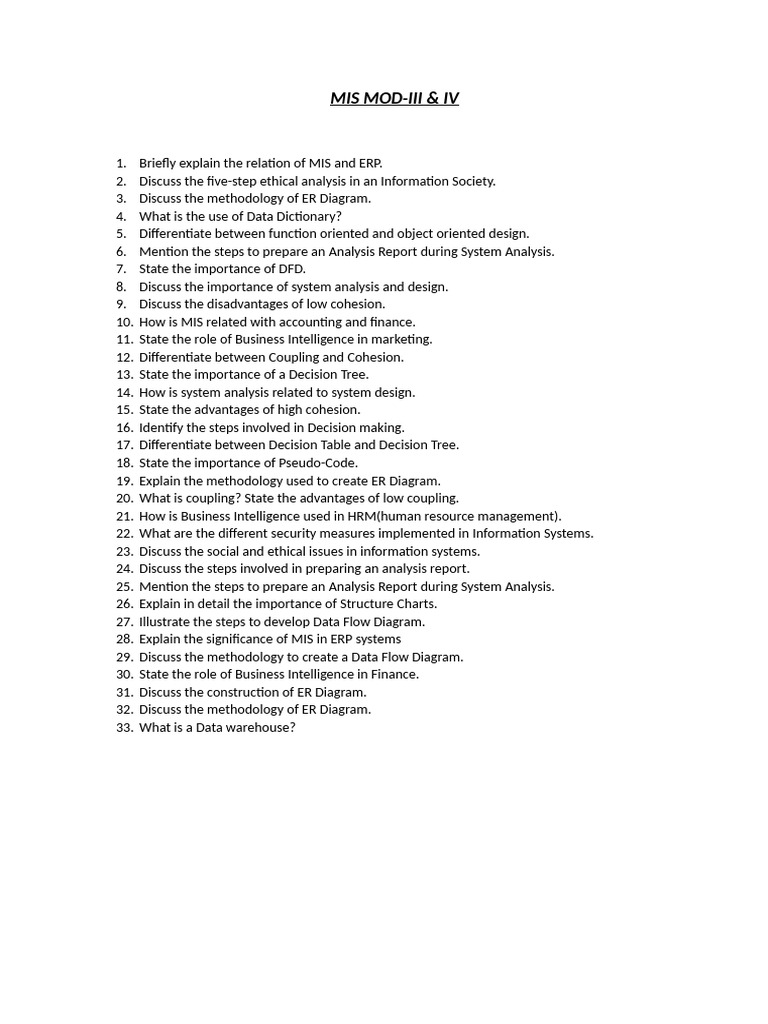 MIS | PDF