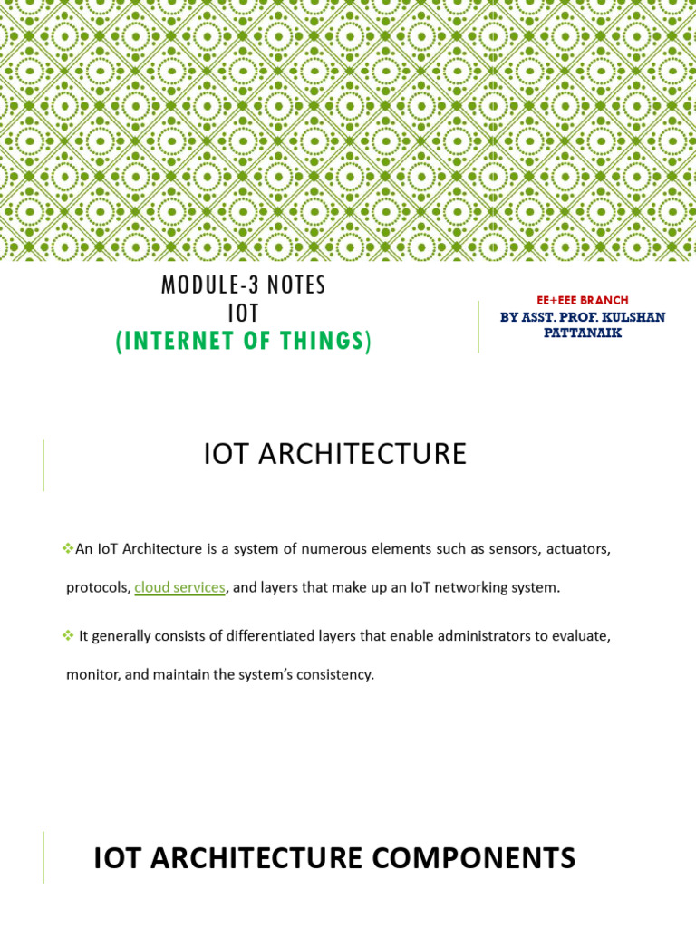 MODULE-3 IOT | PDF | Internet Of Things | Computer Network
