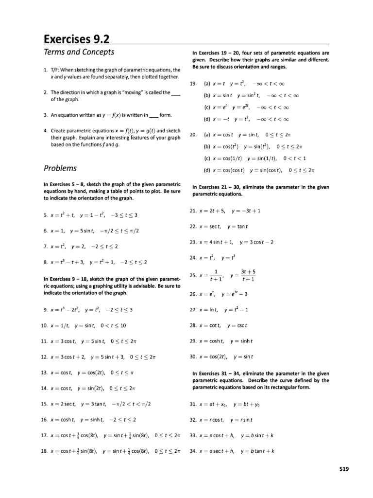 APEX Sec 9-2 Exercises | PDF