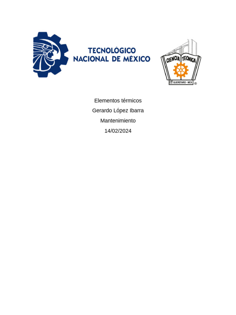 Elementos Térmicos | PDF