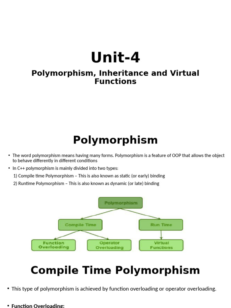 Unit-4 (1) | PDF | Inheritance (Object Oriented Programming) | Class (Computer Programming)