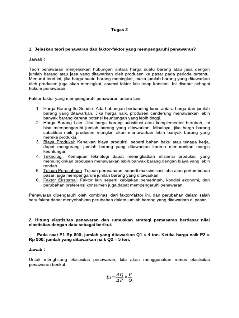 Tugas 2 - Tataniaga Perikanan - Wawan Kurniawan | PDF