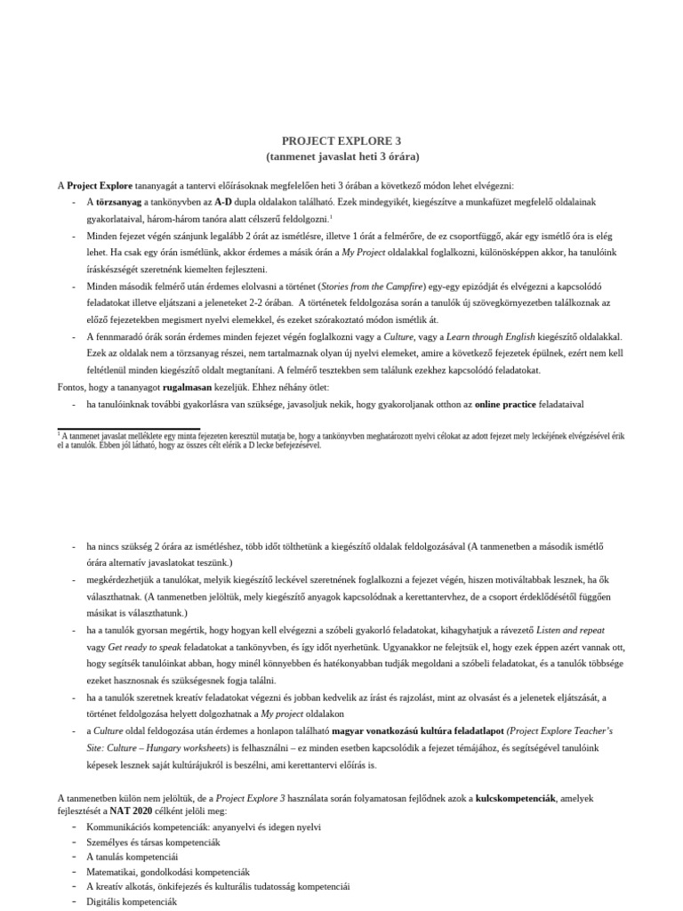 Projectexplorelila 3 Órás | PDF