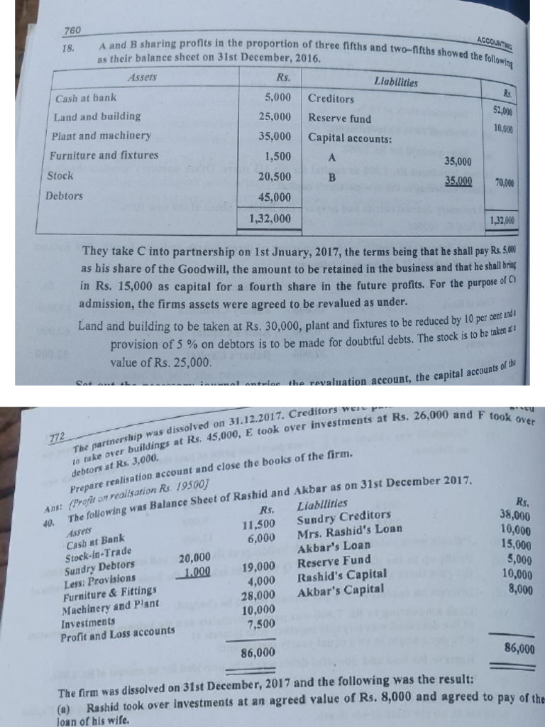 Dissolution of Partnership Accounting | PDF