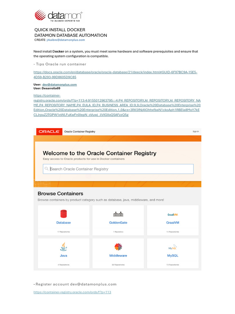 QUICK_INSTALL_DOCKER | PDF | Data | Application Software