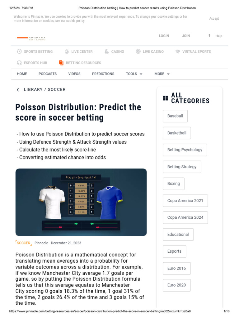 Poisson Distribution betting _ How to predict soccer results using Poisson Distribution | PDF ...