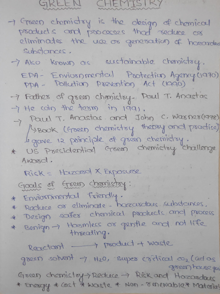 Sustainable Chemistry Practices Guide | PDF | Organic Chemistry | Chemistry