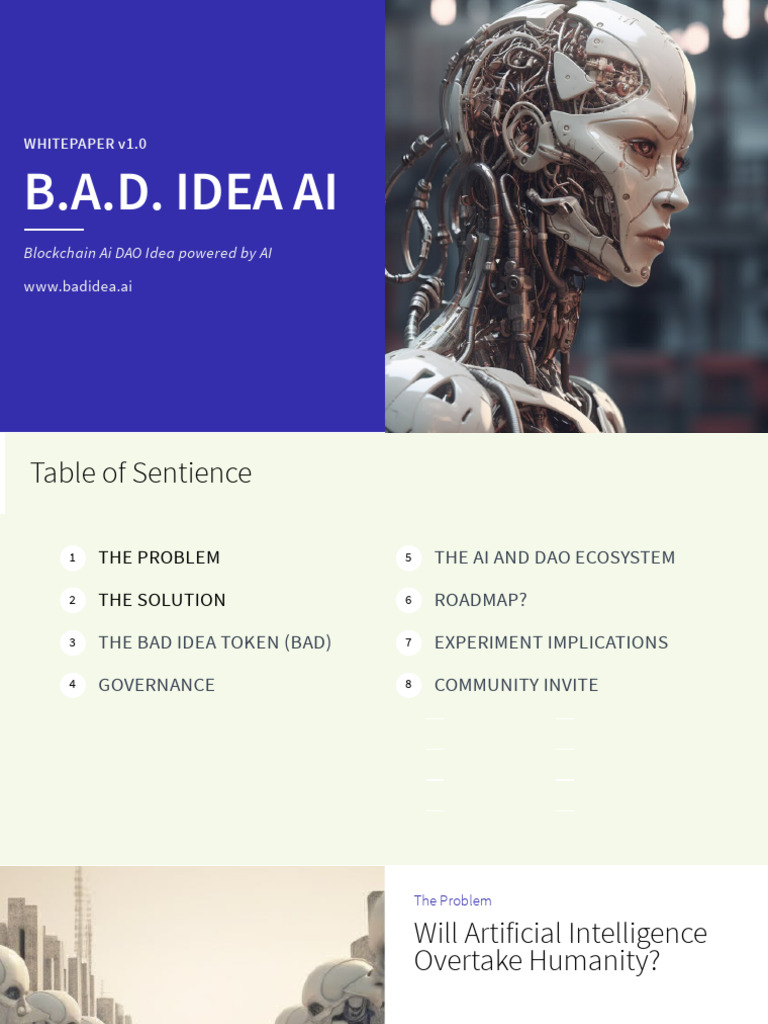 AI and DAO Experiment: BAD IDEA Token | PDF | Artificial Intelligence ...