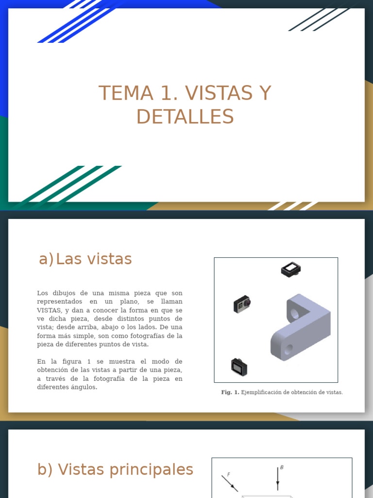Vistas y Proyecciones en Dibujo Técnico | PDF | Geometría