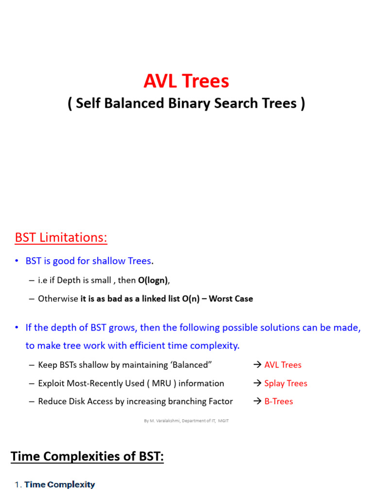 AVL Trees - Final - 24.10.2024 | PDF | Algorithms | Algorithms And Data Structures