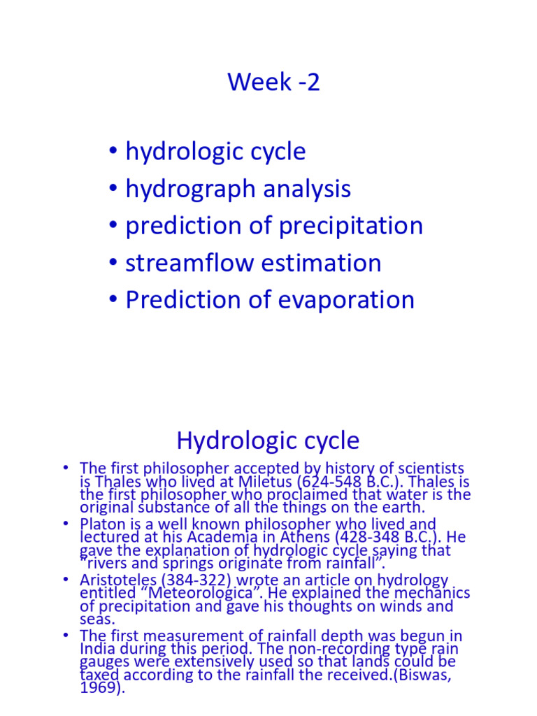 week2 | PDF | Evaporation | Evapotranspiration