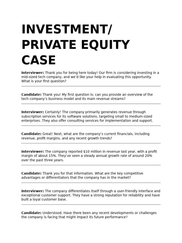 Evaluating Investment in Tech Company | PDF | Mergers And Acquisitions ...