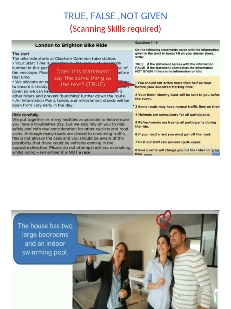 True, False, Not Given Practice, Tips | PDF | Traffic | Land Transport