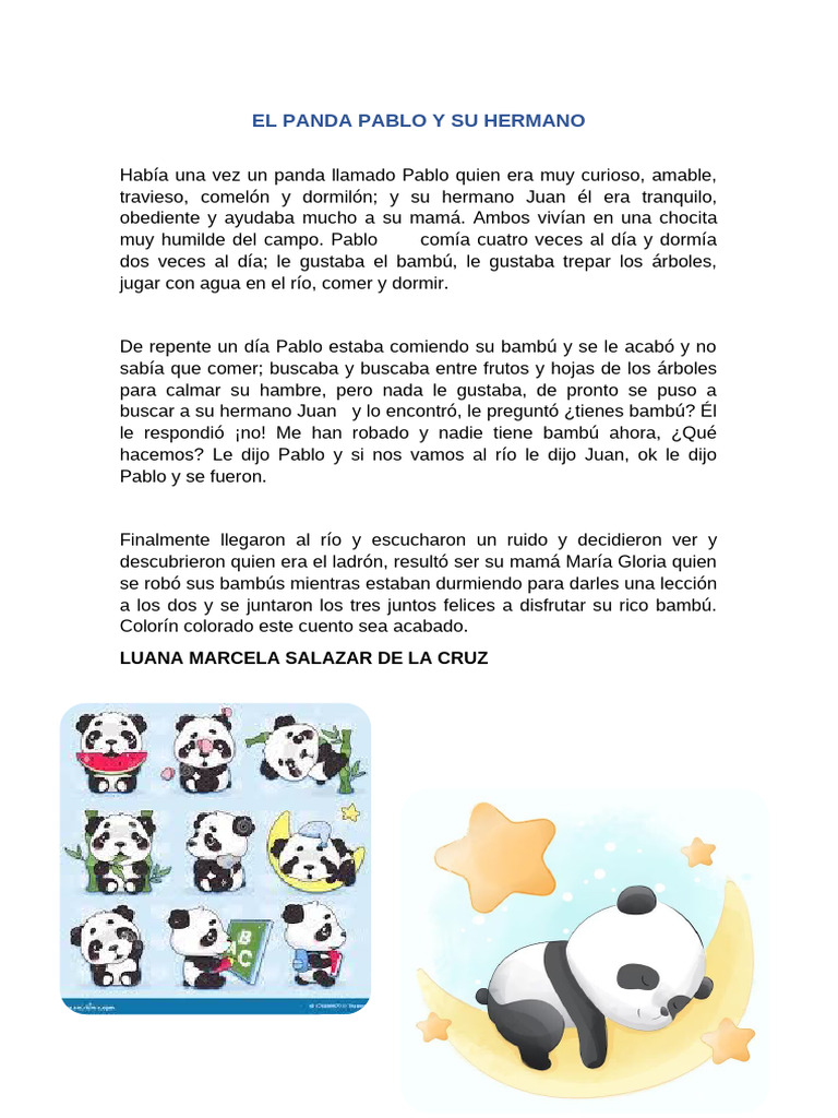 El Panda Pablo y Su Hermano | PDF