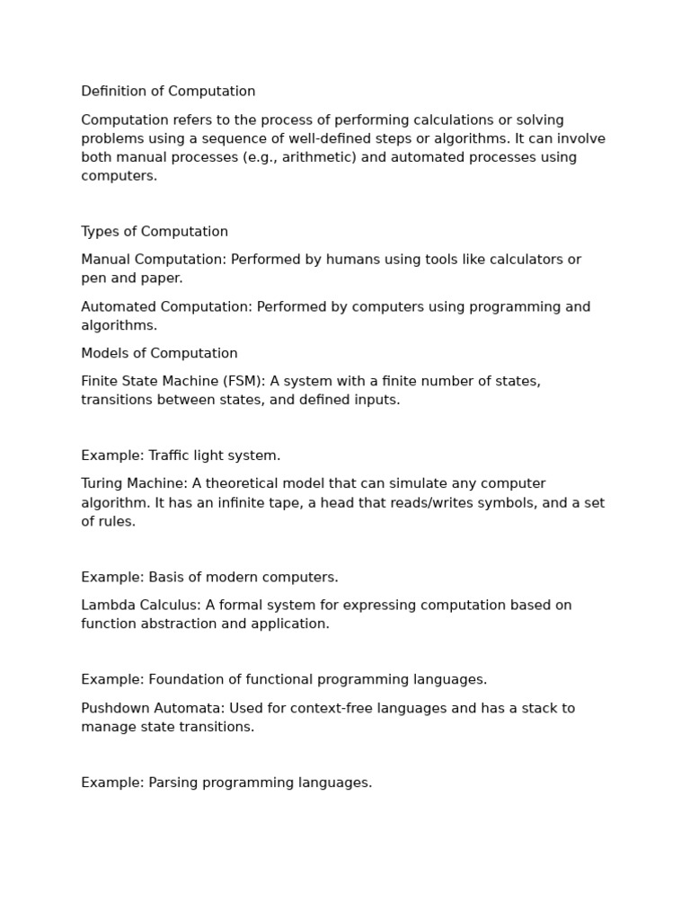 Computation Pdf Algorithms Computational Complexity Theory