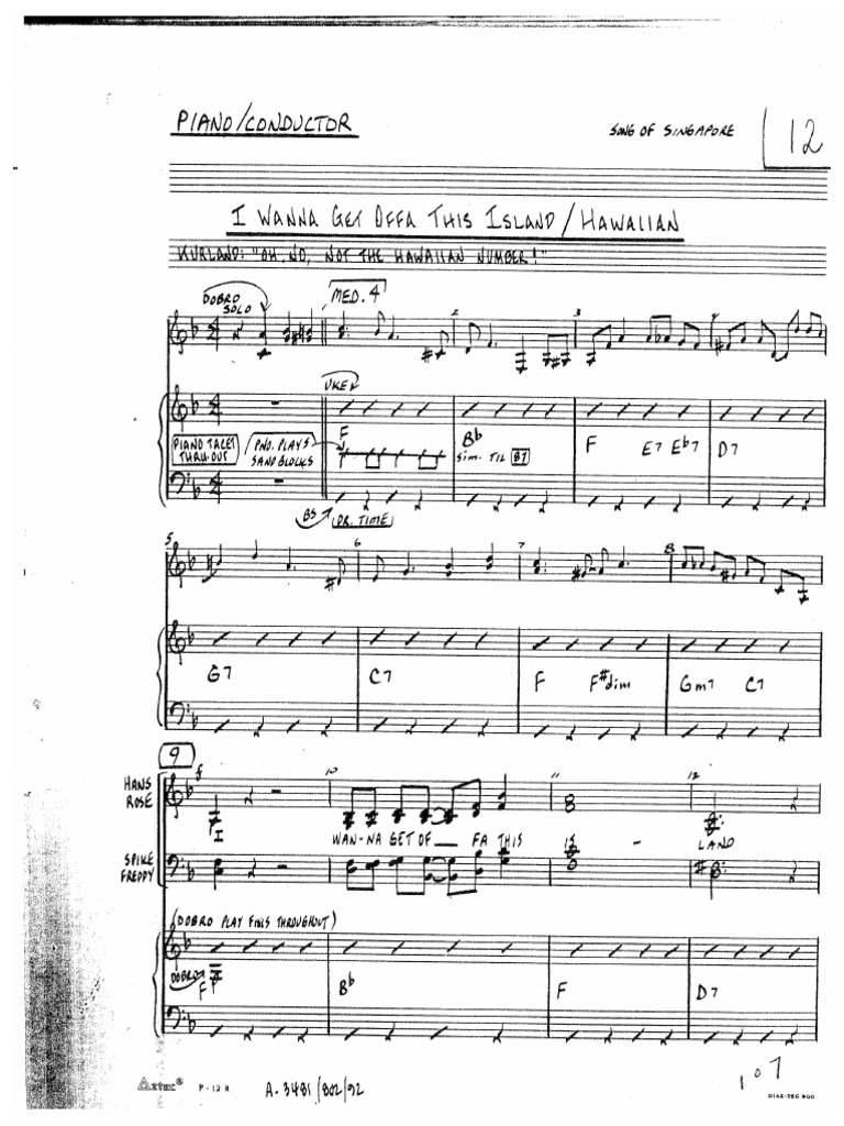 I Wanna Get Offa This Island and Hawaiian | PDF