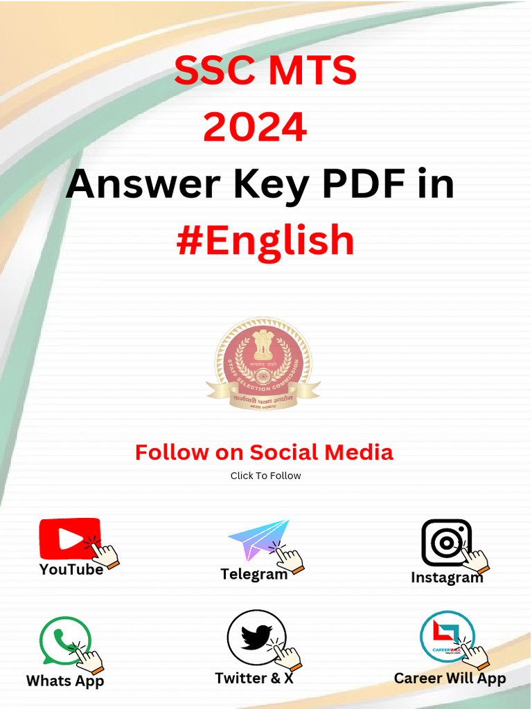 SSC MTS 2024 AnswerKey Compilation English | PDF | Interest