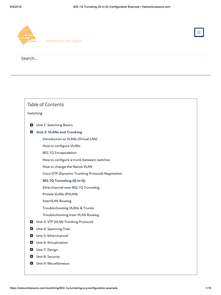 802.1Q Tunneling (Q-in-Q) Configuration Example _ 12 | PDF | Virtual Private Network | Computer ...