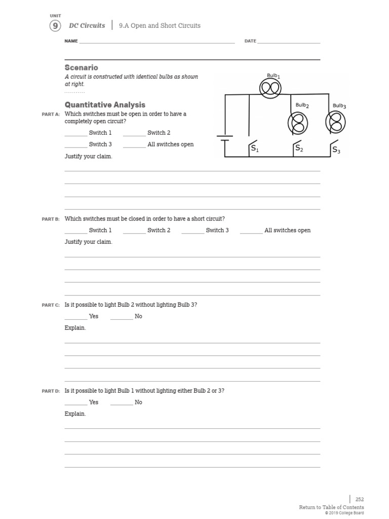 AP Workbook DC Circuits 1 | PDF | Series And Parallel Circuits | Electrical Network