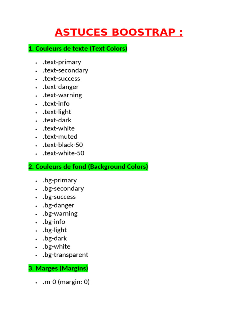 ASTUCES BOOSTRAP | PDF