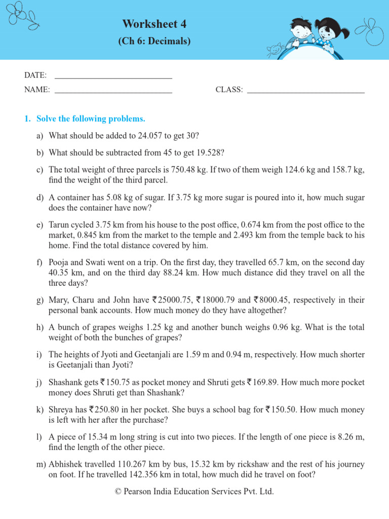 Decimal Operations Practice Problems | PDF