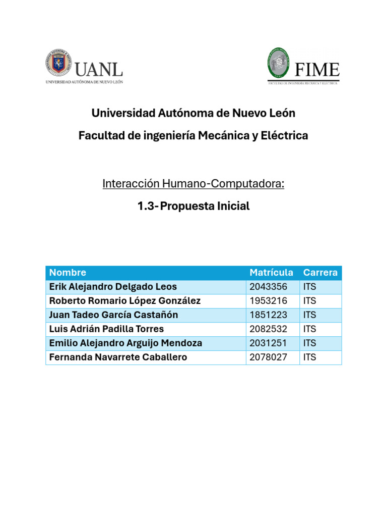 1.3 - Propuesta Inicial - EQ4 | PDF | Informática