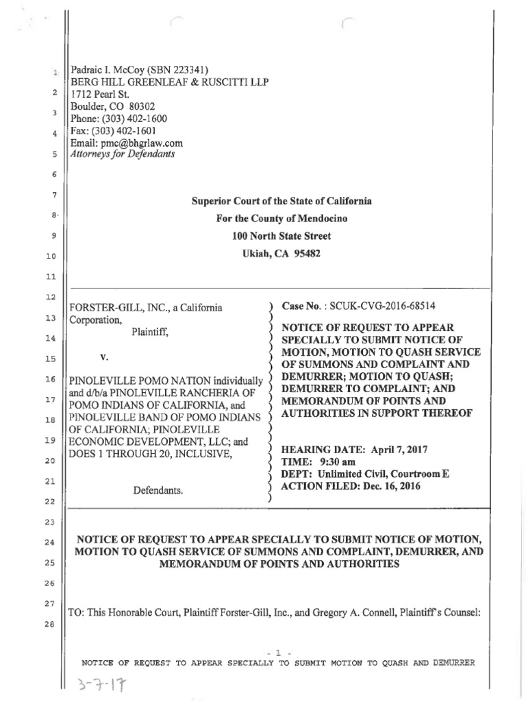 Motion-To-Quash Demurrer | PDF