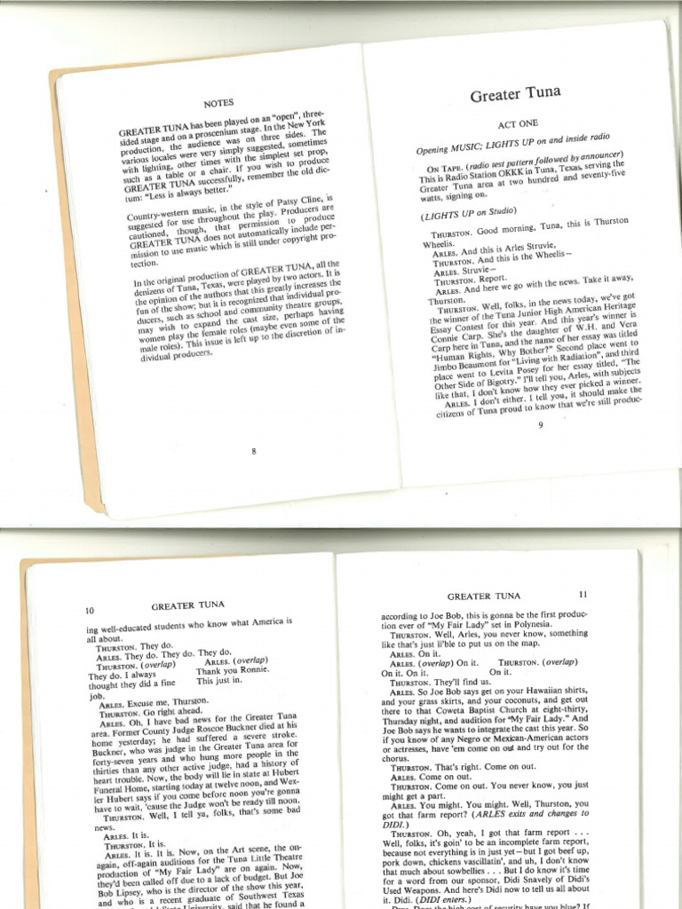 Greater Tuna | PDF