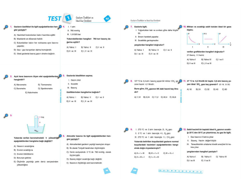 Aydın AYT Kimya Soru Bankası Soru PDF | PDF