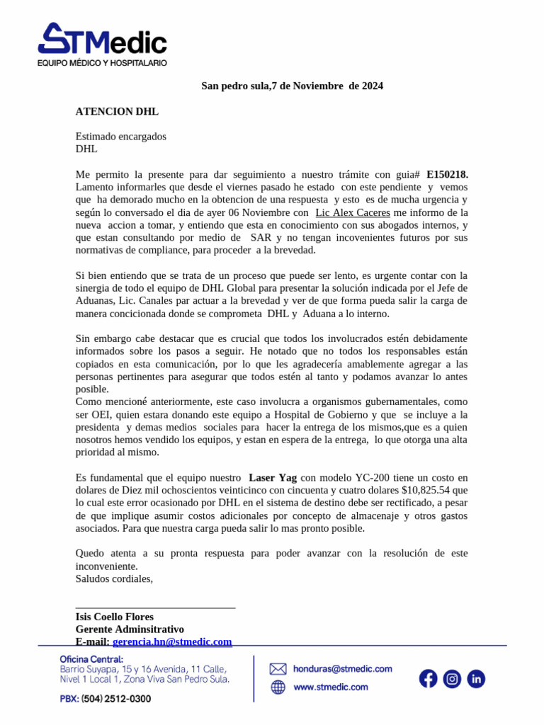 Nota DHL 071120241 | PDF